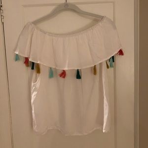 Tops | Offtheshoulder Tassel Top | Poshmark